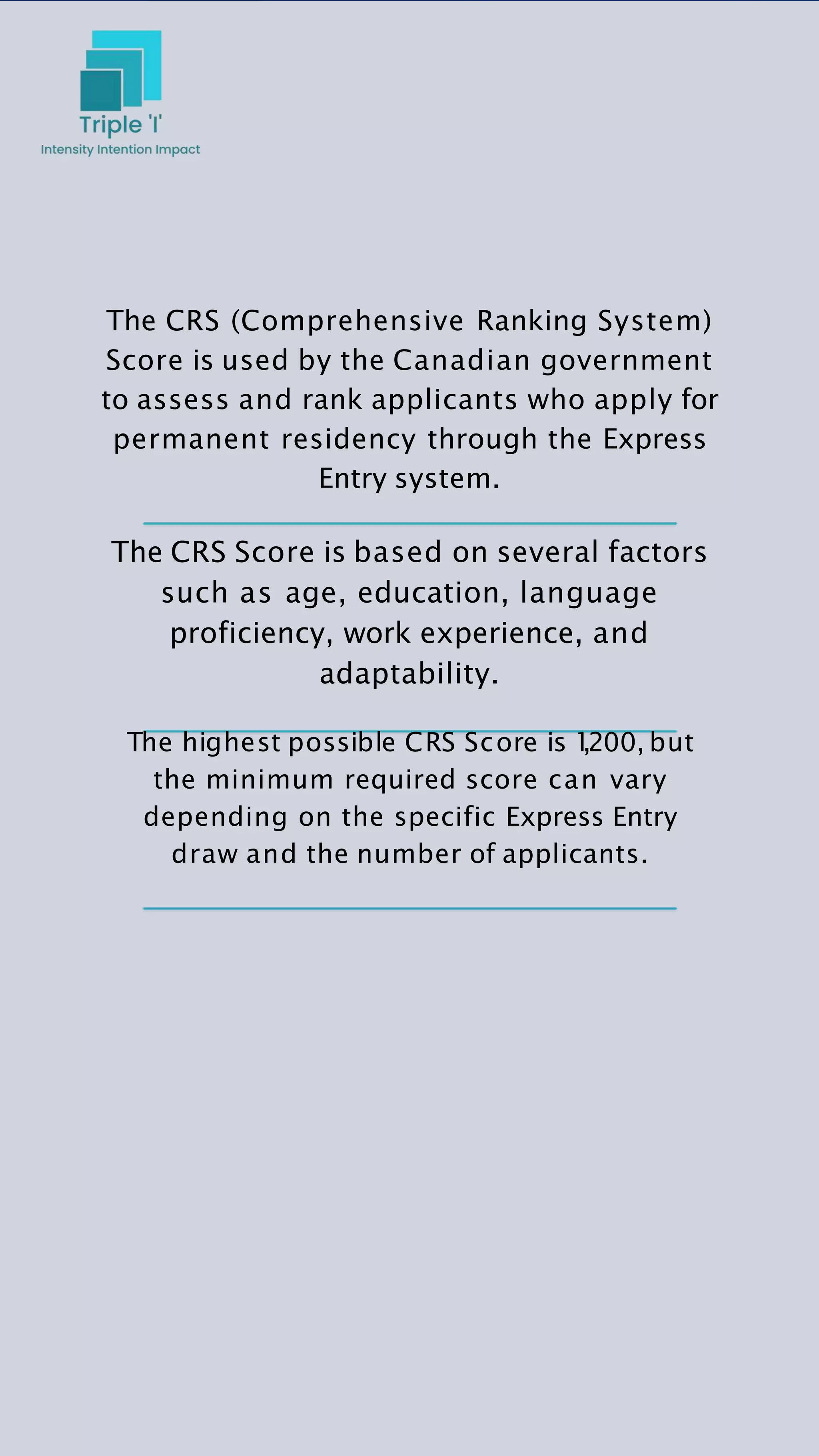 What is CRS Score | PDF