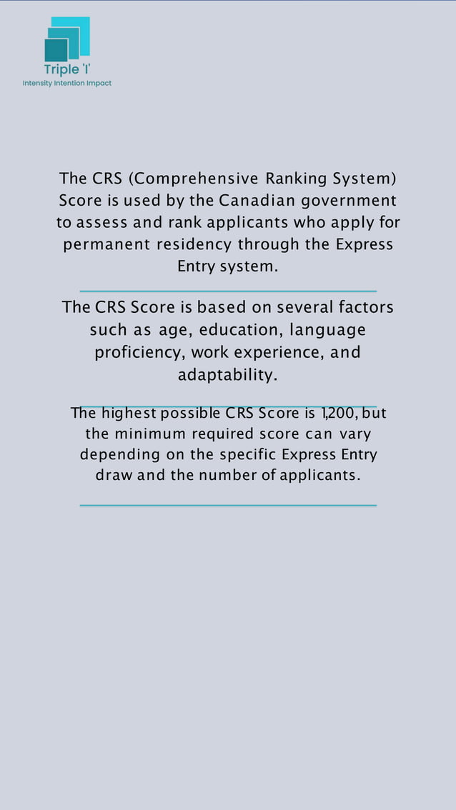 What is CRS Score | PDF