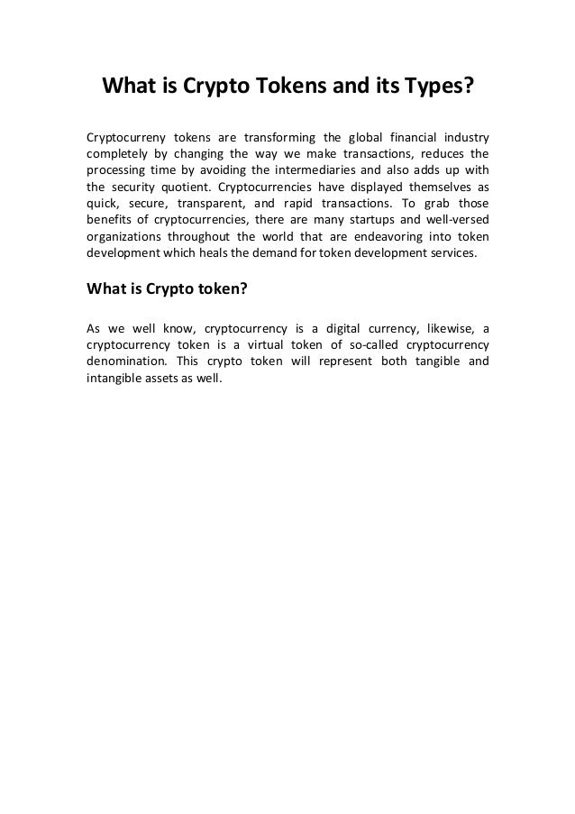 what-is-crypto-token-and-its-types