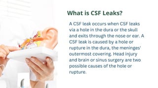 What is CSF leak? | PPT