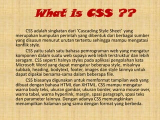 What is css | PPTX