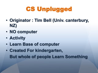 What is cs unplugged | PPT