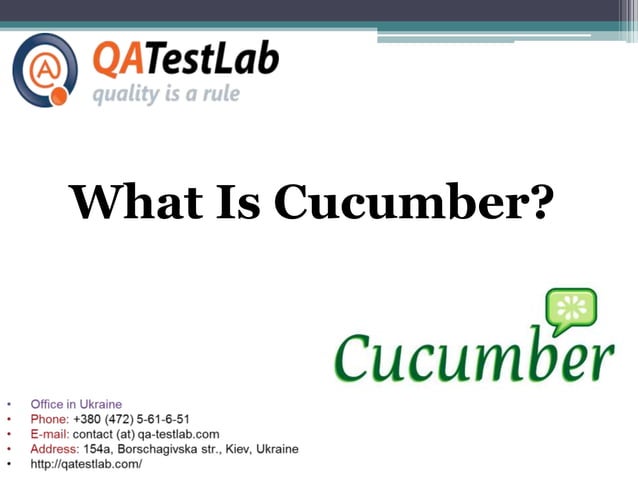 What Is Cucumber? | PPTX
