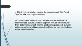 What is cultural studies | PPTX