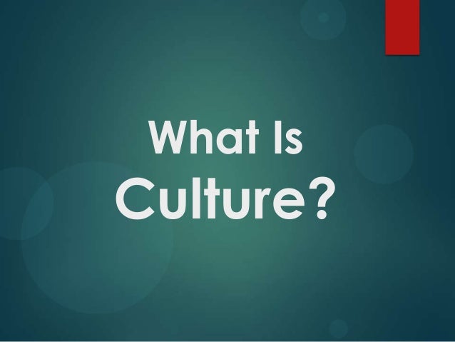 What is culture?
