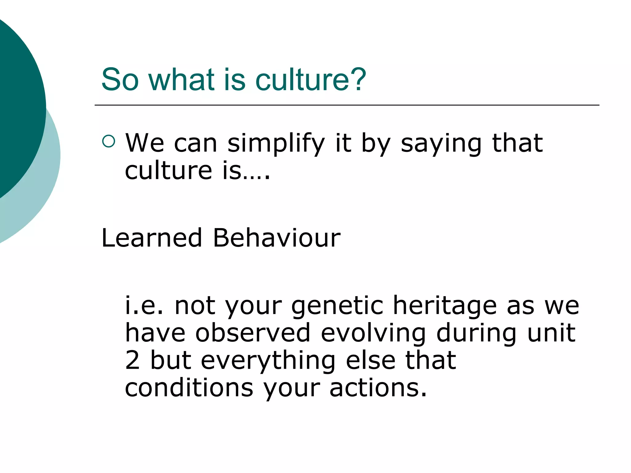 What is culture lesson 1 | PPT