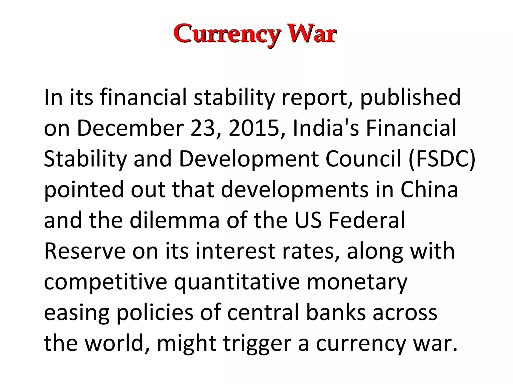 What is Currency War- A primer -30.04.16