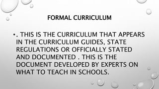 What is curriculum | PPTX