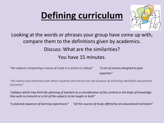 What is curriculum | PPTX