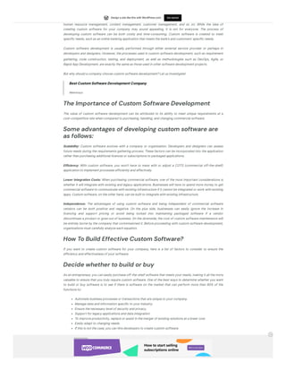 What is Custom Software Development Importance of Custom Software ...