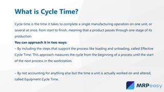 What is cycle time in the manufacturing process | PDF
