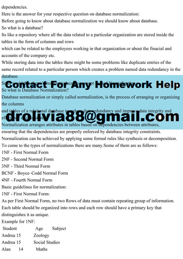 What is Database NormalizationExplain the guidelines for ensuring t.pdf