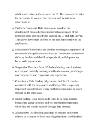 What is Data Binding and what are the Advantage of Data Binding.pdf