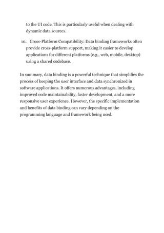 What is Data Binding and what are the Advantage of Data Binding.pdf