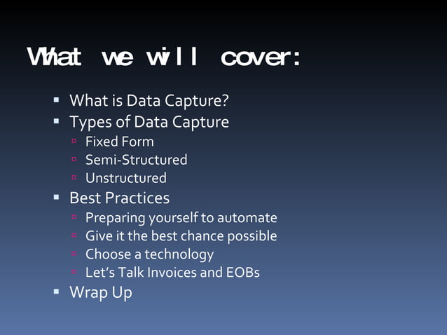 What is Data Capture | PPT