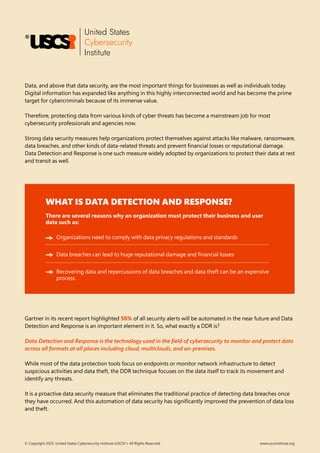 What is Data Detection and Response (DDR): Working, Benefits, and Importance | PDF