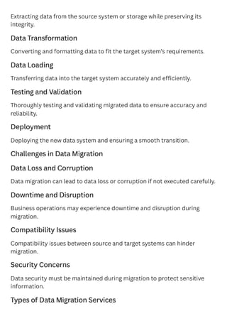What is data migration services | PDF | Databases | Computer Software and Applications
