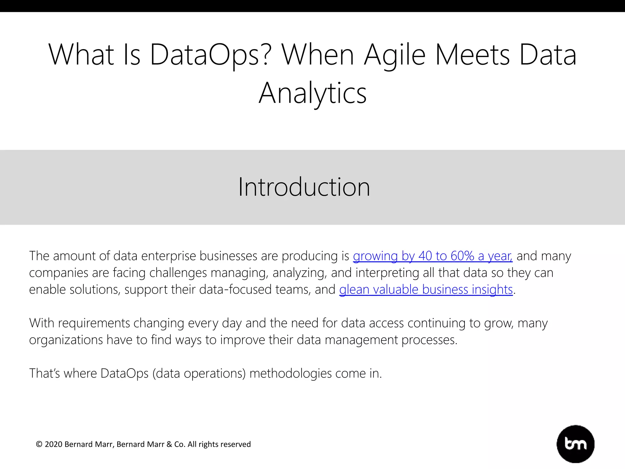 What Is DataOps? When Agile Meets Data Analytics | PPT