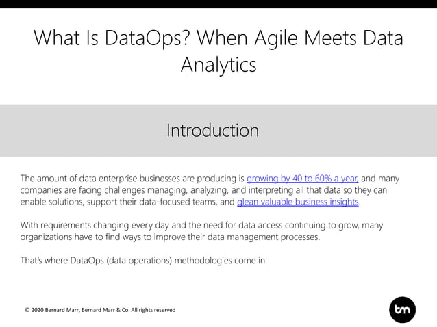 What Is DataOps? When Agile Meets Data Analytics | PPT