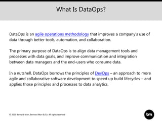 What Is DataOps? When Agile Meets Data Analytics | PPT