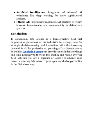 What is Data Science.pdf Data Science courses in Delhi. | PDF