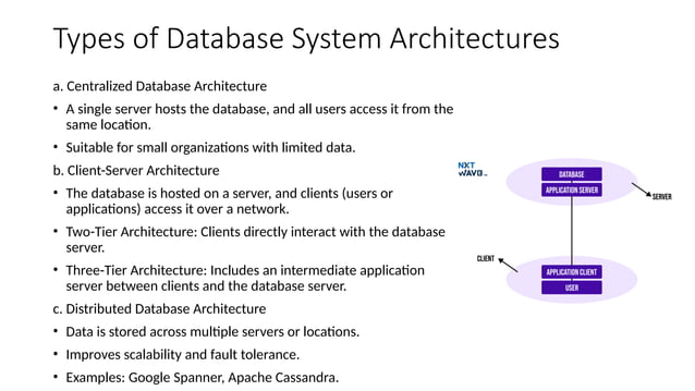 What is dbms architecture, components of dbms architecture and types of ...