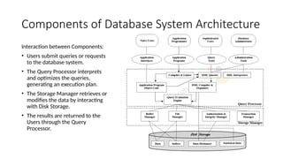 What is dbms architecture, components of dbms architecture and types of ...