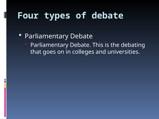What is the Debate in communication field | PPT | Education