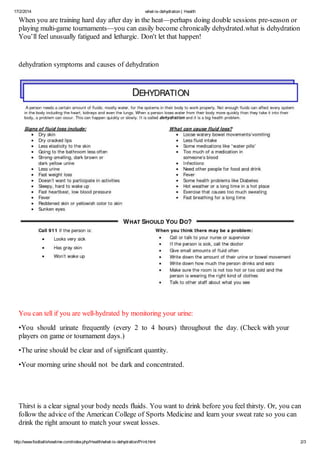 What is dehydration | PDF