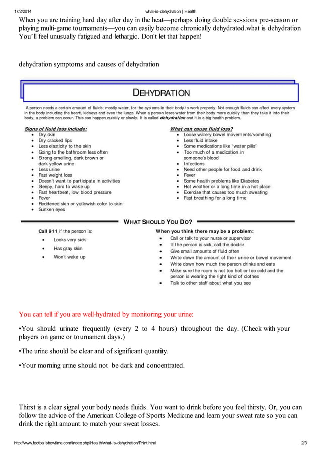What is dehydration | PDF