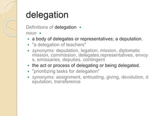 What is delegation | PPT