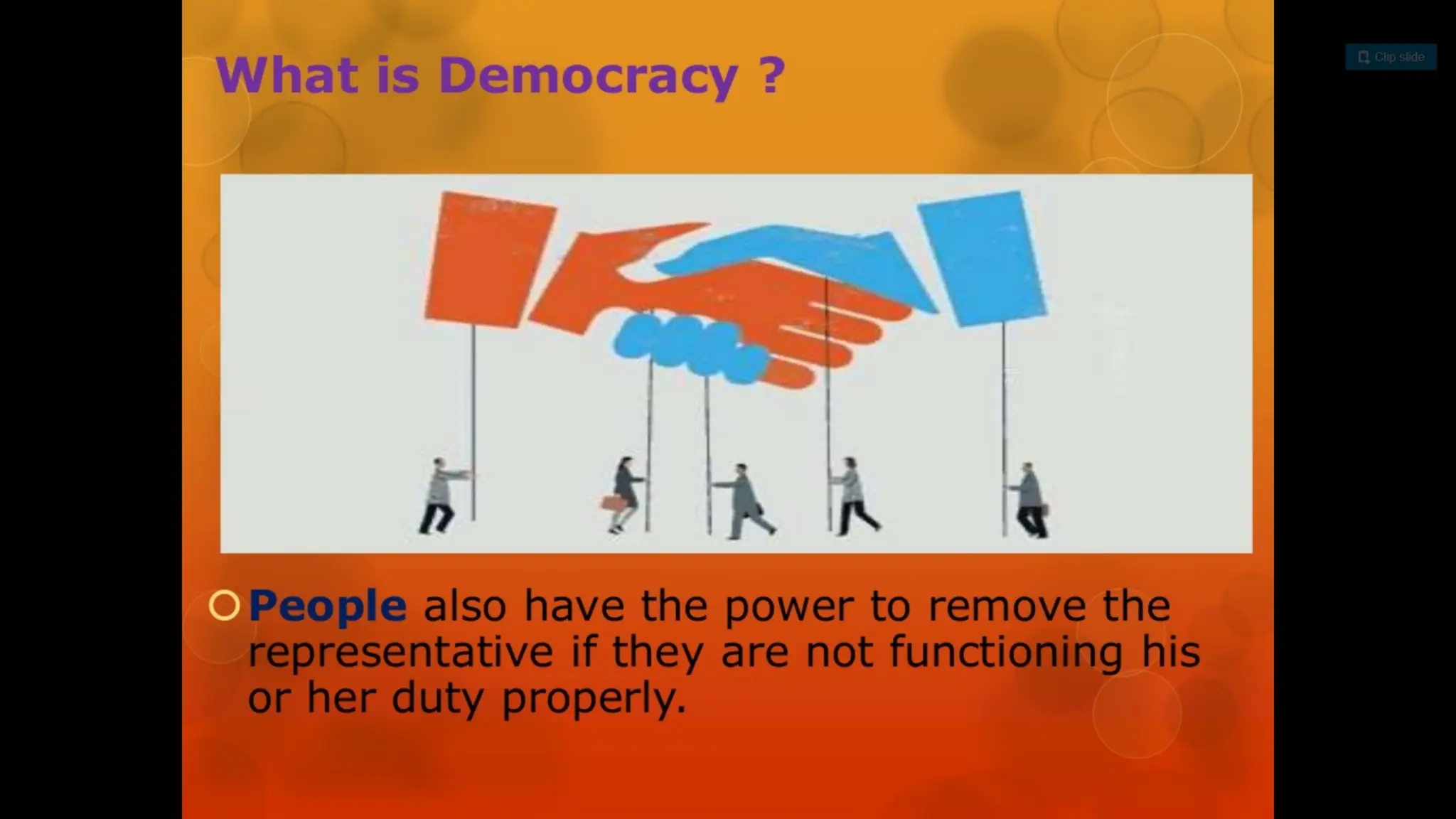 WHAT IS DEMOCRACY ppt.pptx class9 civics | PPTX | Politics