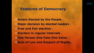 WHAT IS DEMOCRACY ppt.pptx class9 civics | PPT