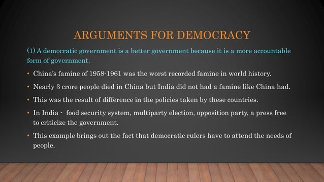 What is democracy why democracy | PPTX | Civic affairs | Politics