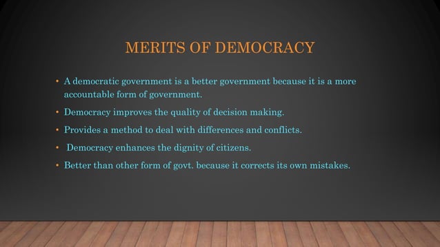 What is democracy why democracy | PPTX | Civic affairs | Politics