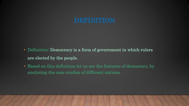 What is democracy why democracy | PPTX | Civic affairs | Politics
