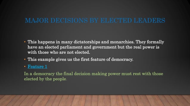 What is democracy why democracy | PPTX | Civic affairs | Politics