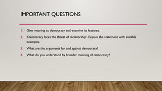 What is democracy why democracy.pptx class 9 | PPTX