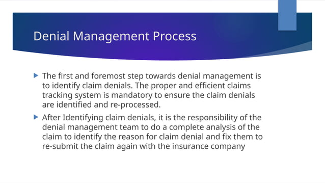 What is Denial Management in Healthcare? | PPTX | Health Insurance ...