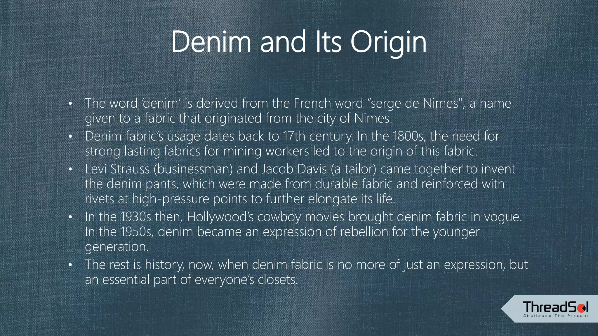 What is denim? | PPTX