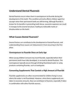 What is Dental Fluorosis? How is it Caused, and How to Prevent it? | DOCX