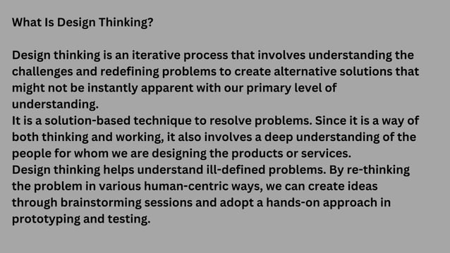 What is Design Thinking Why is It Important.pdf | Technology & Computing