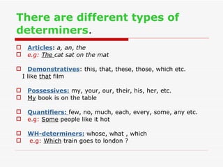 What is determiner | PPT