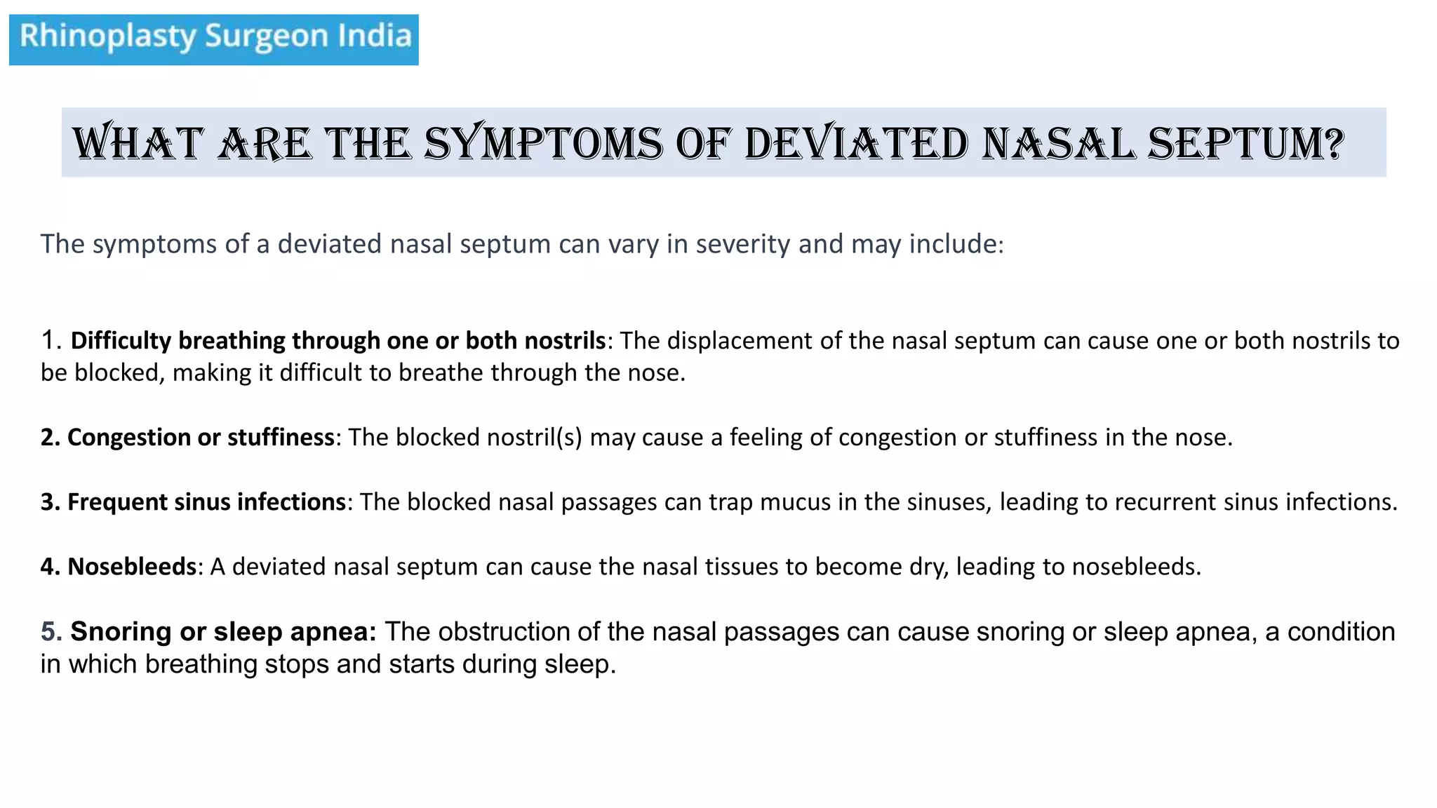 What is Deviated Nasal Septum | PDF