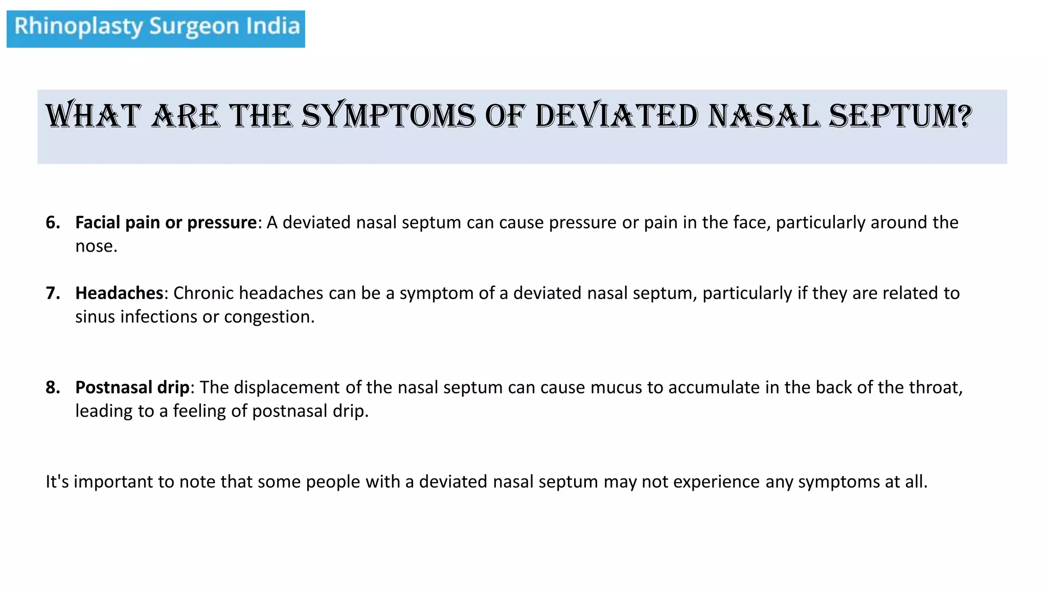 What is Deviated Nasal Septum | PDF