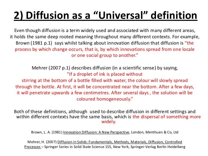 What is diffusion?