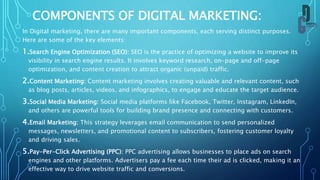 What is digital marketing and its components. | PPTX