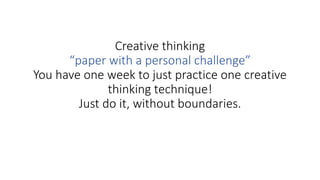 Digital Transformation - Creative thinking | PPT