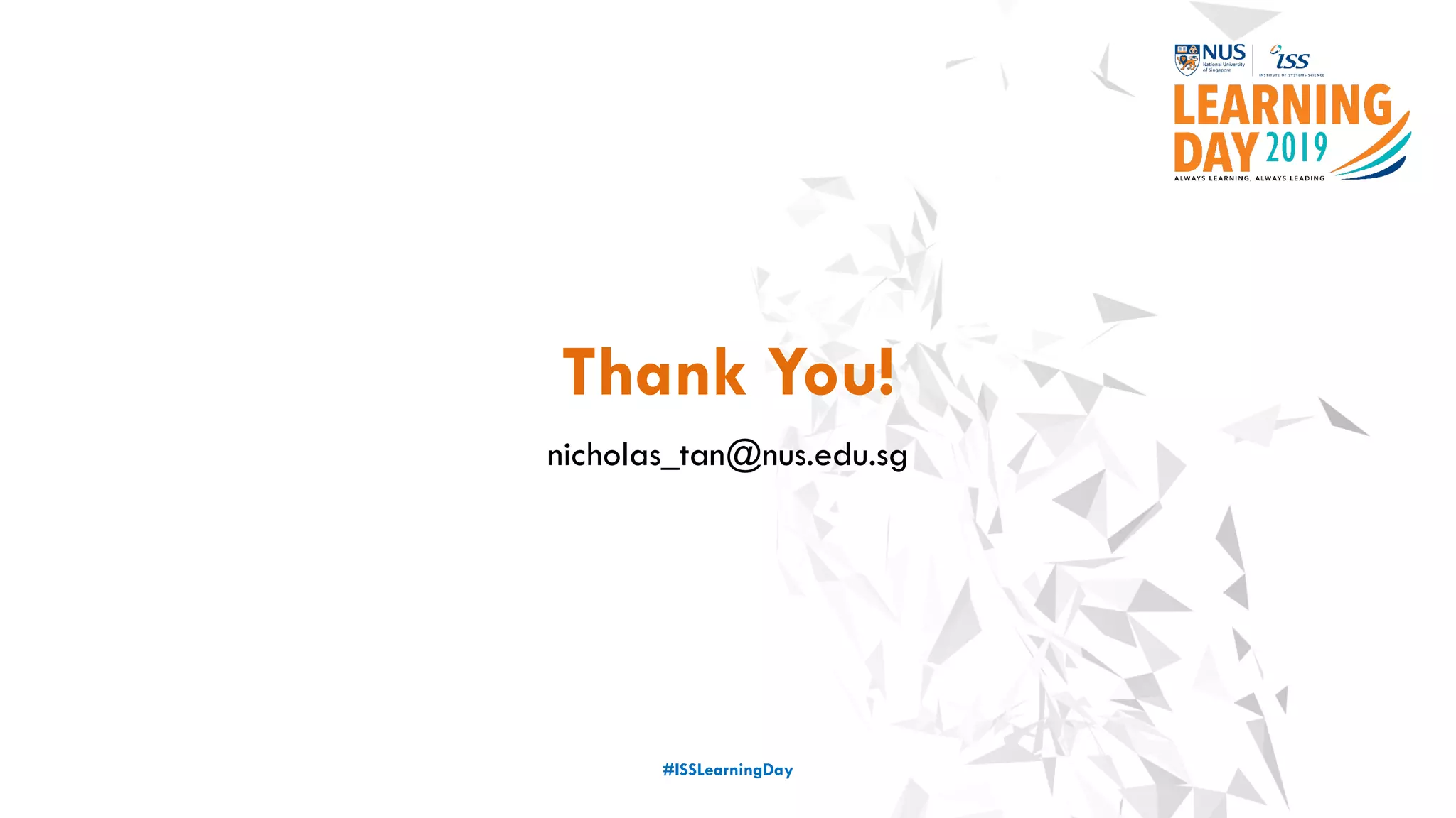NUS-ISS Learning Day 2019-What is digital transformation? | PPT