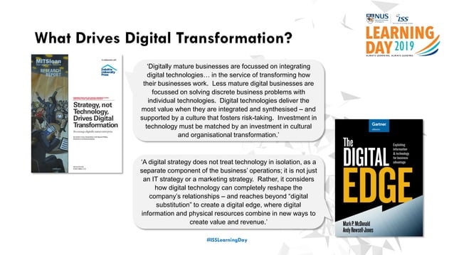 NUS-ISS Learning Day 2019-What is digital transformation? | PPT